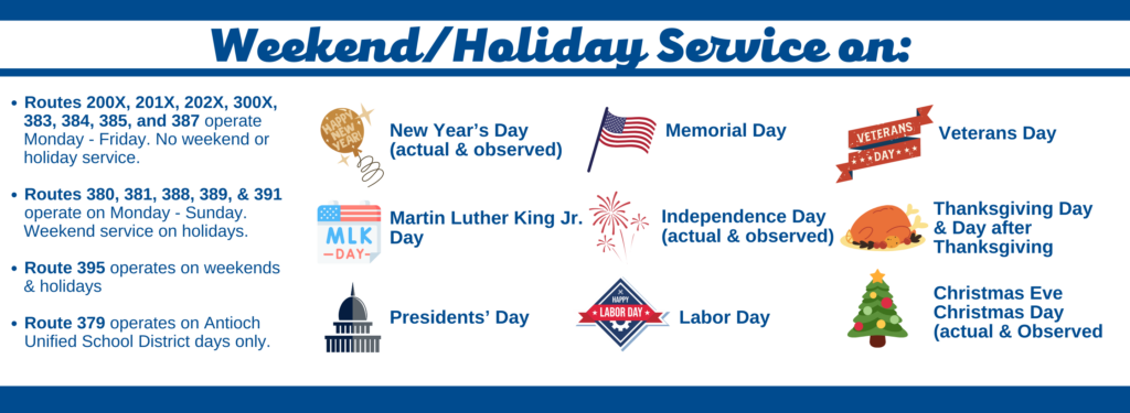 Holiday Schedule -Tri Delta Transit