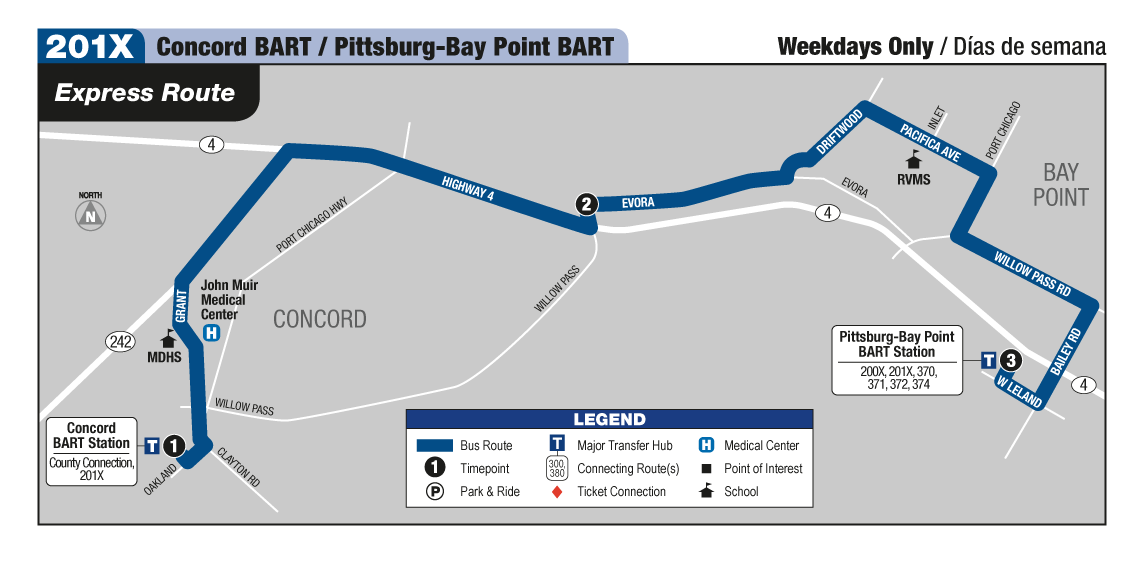 201X - Pittsburg-Bay Point BART / Concord BART - Tri Delta TransitTri Delta Transit
